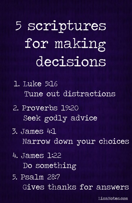 5 scriptures for making decisions 5 scriptures for making decisions